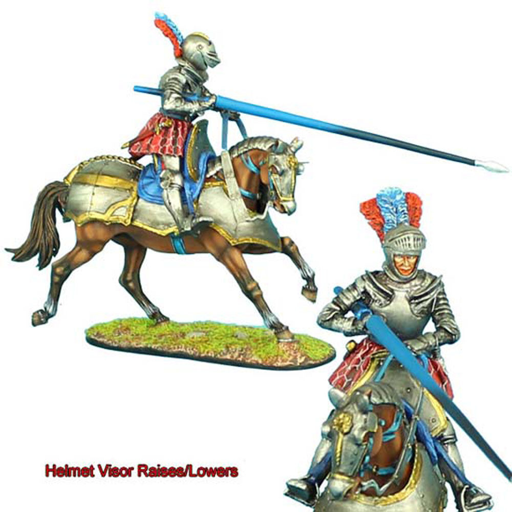French Mounted Knight with Lance #1 - Saimex Toys