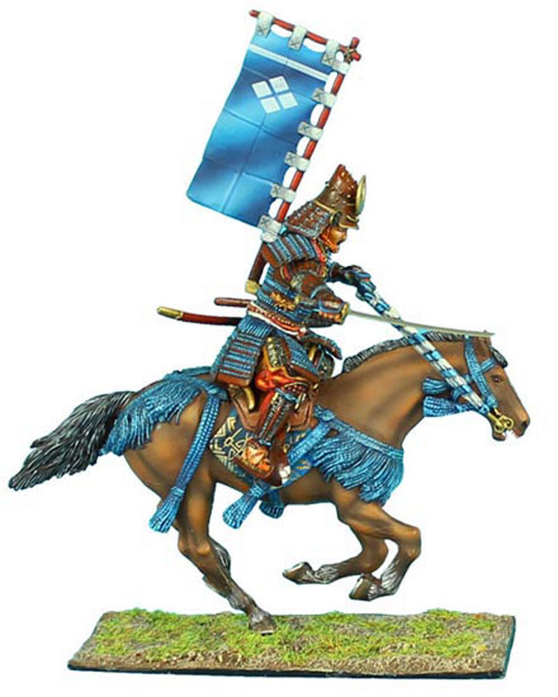 Mounted Samurai Charging with Katana and Sashimono- Takeda Clan ...