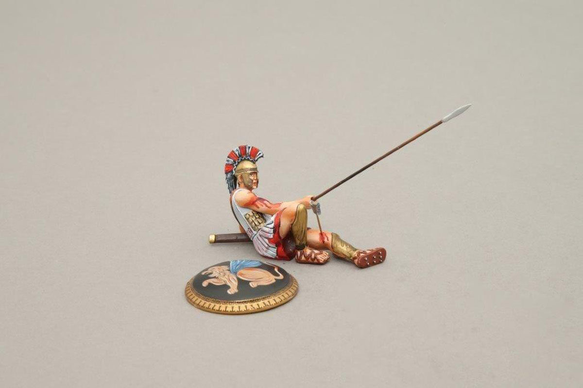 A wounded Spartan warrior with Griffon shield - Saimex Toys